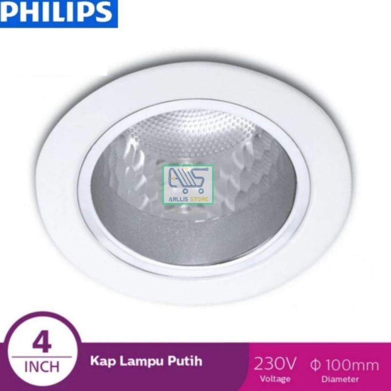 Jual Philips Downlight 66664 Recessed White 1x118W 230V ( Rumah Lampu 4 ...
