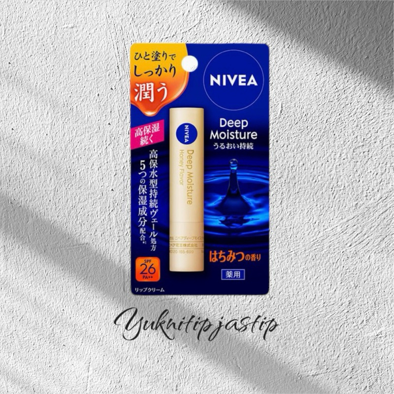 Jual Nivea Deep Moisture Lip Balm Honey Spf 26 Original Japan Ready ...