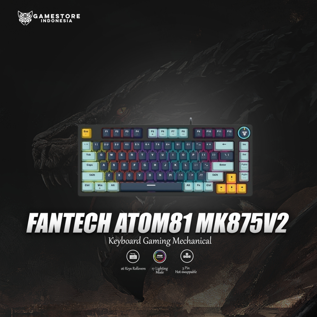 Jual Fantech ATOM MIZU SERIES Keyboard Mechanical Gaming ATOM 81/63/96 Hotswappable 3 Pin ...