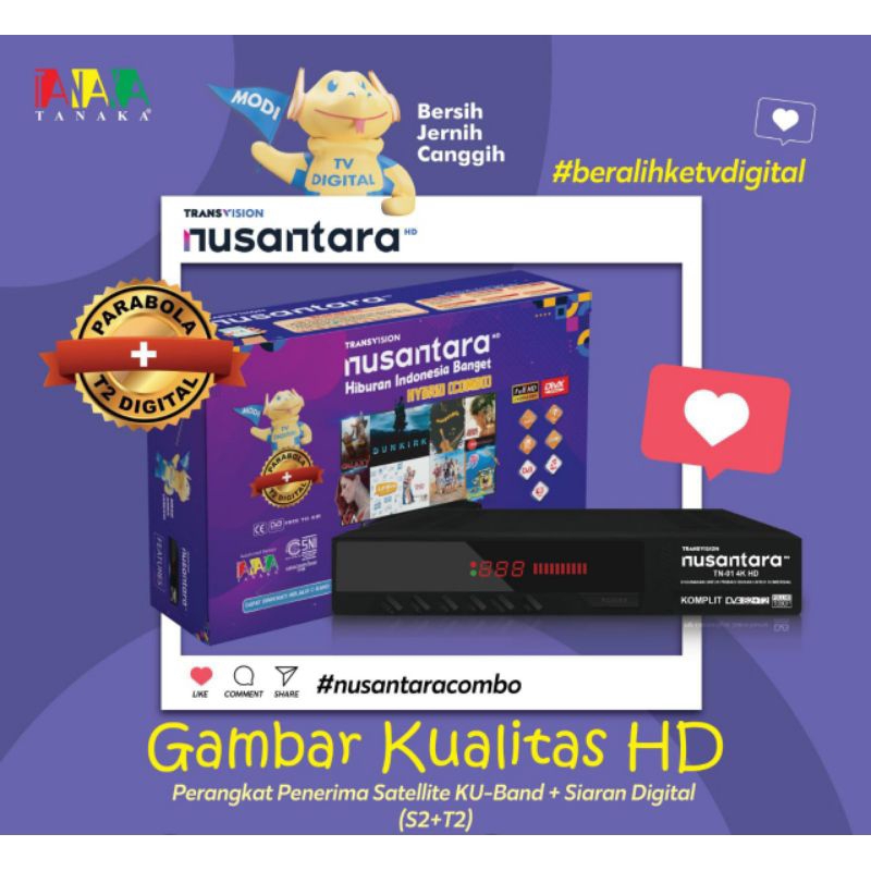Jual RECEIVER TRANSVISION NUSANTARA HD S2 COMBO ( S2 + T2 DIGITAL ...