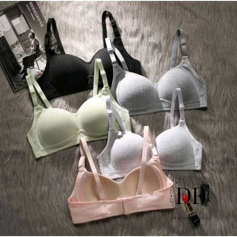Jual MURAH[BELI 6 PCS 12 PCS]BH bra Motif Garis Lurus Push Up Style ...