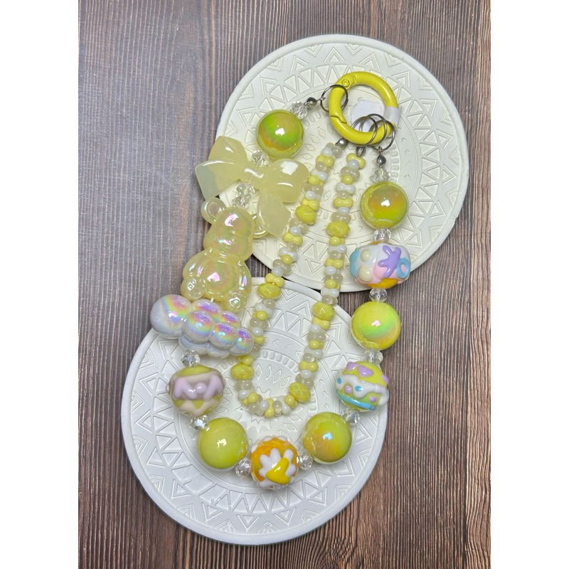 Jual Phone Strap Luxury Yellow / Strap Hp Beads Premium Manik Gantungan ...