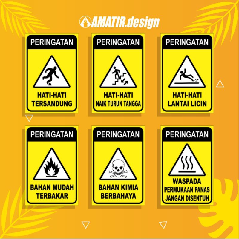 Jual STIKER PABRIK 5, STIKER PERINGATAN, STIKER WARNING (Bahan Vinyl ...