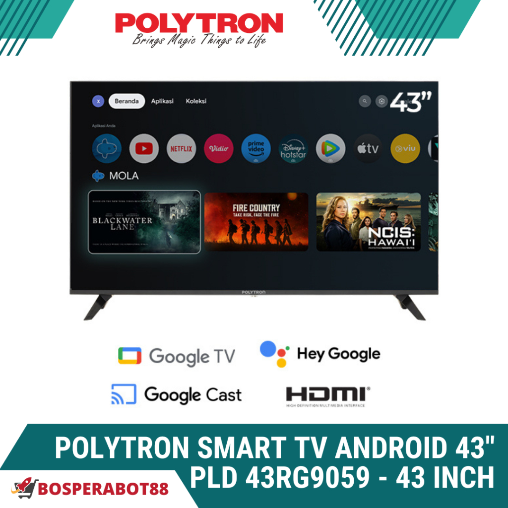 Jual LED Polytron Smart TV Android 43″ PLD 43RG9059 - 43 INCH | Shopee ...
