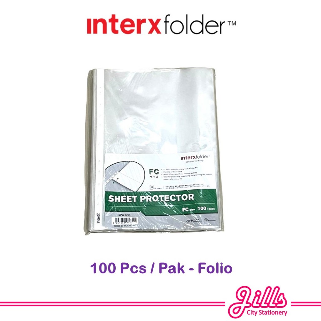 Jual Interxfolder PP Pocket (100 Pcs Per Pak) / Sheet Protector ...