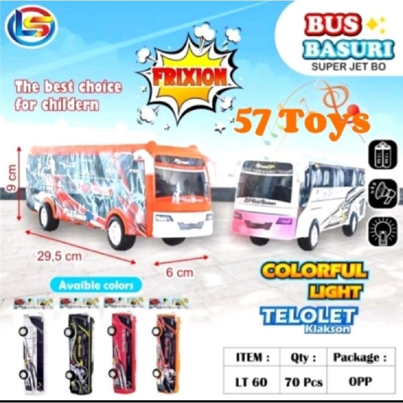 Jual Mainan Anak Bis Basuri Lt 60/Bis dengan Suara Telolet | Shopee ...