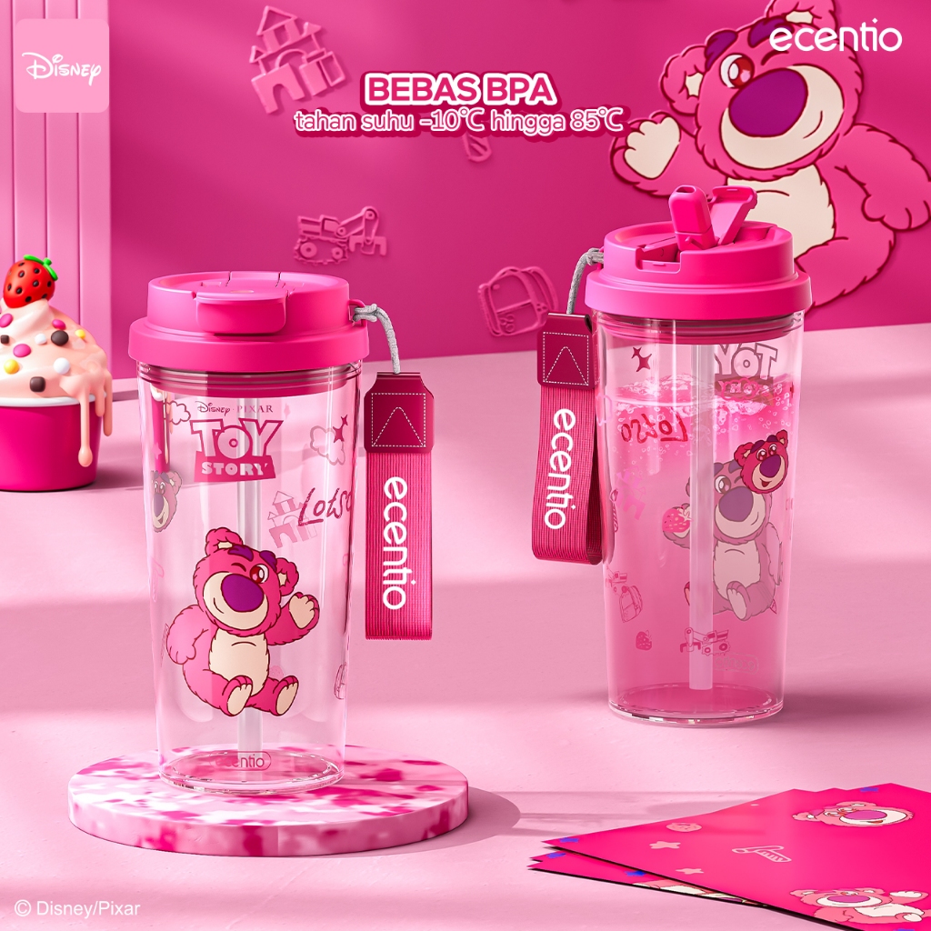 Jual [Toy Story Lotso] ecentio botol minum anak aesthetic 580ml Disney Lotso dengan Slang Leak ...