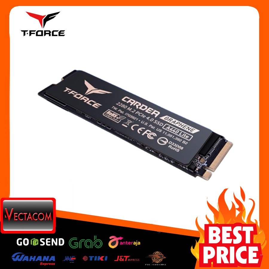 Jual SSD Team T-FORCE A440 LITE 3D NAND SLC SSD PCIE 4.0 GEN4 M.2 NVME ...