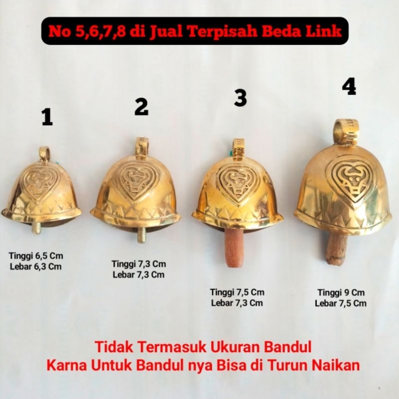 Jual Klontongan sapi kuningan lonceng bel pintu pagar kalung hewan ...
