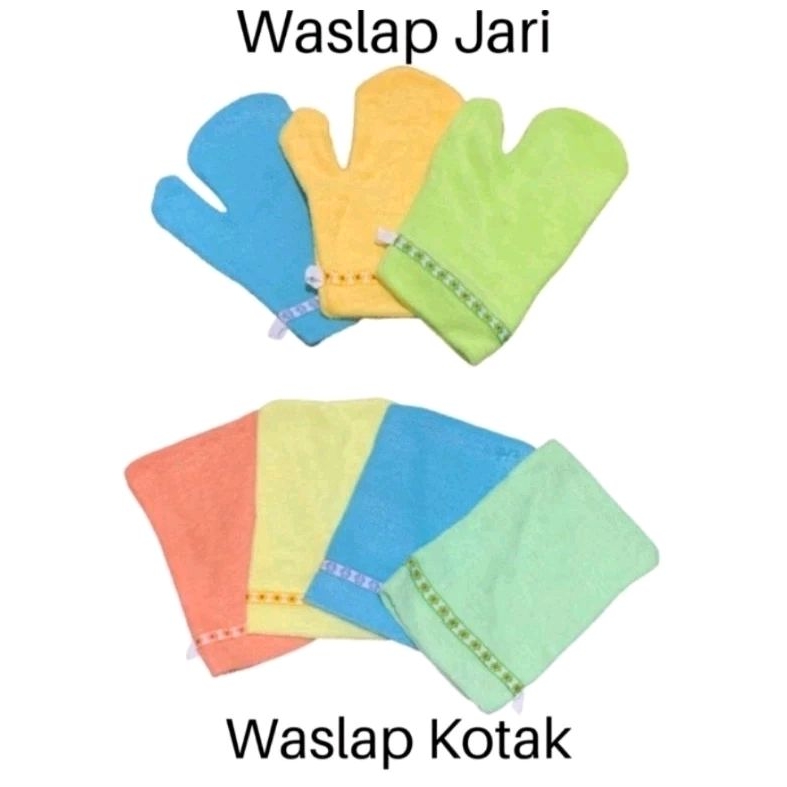 Jual Waslap Bayi Murah KOTAK & JARI (Grosir 12 Pcs) NewBorn | Shopee ...