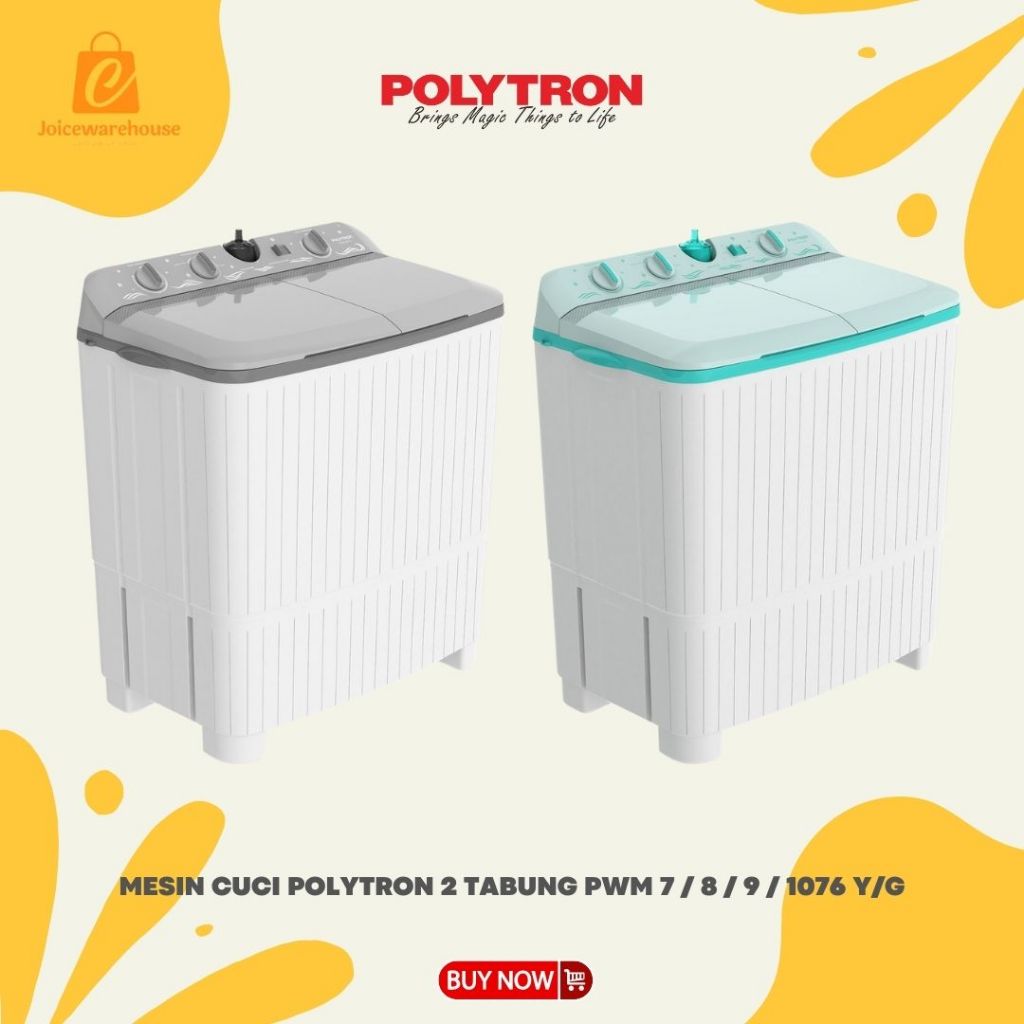 Jual MESIN CUCI POLYTRON 2 TABUNG PWM 7076 / 8076 / 9076 / 1076 ...