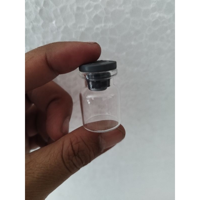 Jual Botol kaca 5ml vial / Botol vial kaca tutup rubber 5ml | Shopee ...