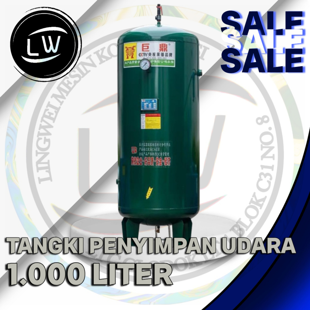 Jual TANGKI UDARA 1000 LITER / TANKI PENYIMPANAN UDARA 1000 LITER ...