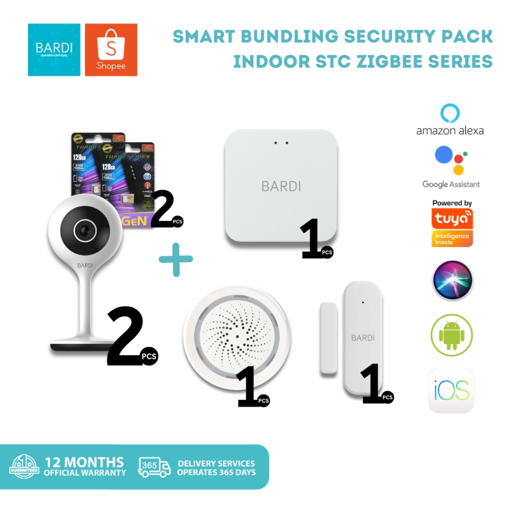Jual BARDI Smart Security Pack IP Cam Indoor Outdoor Alarm Door ...