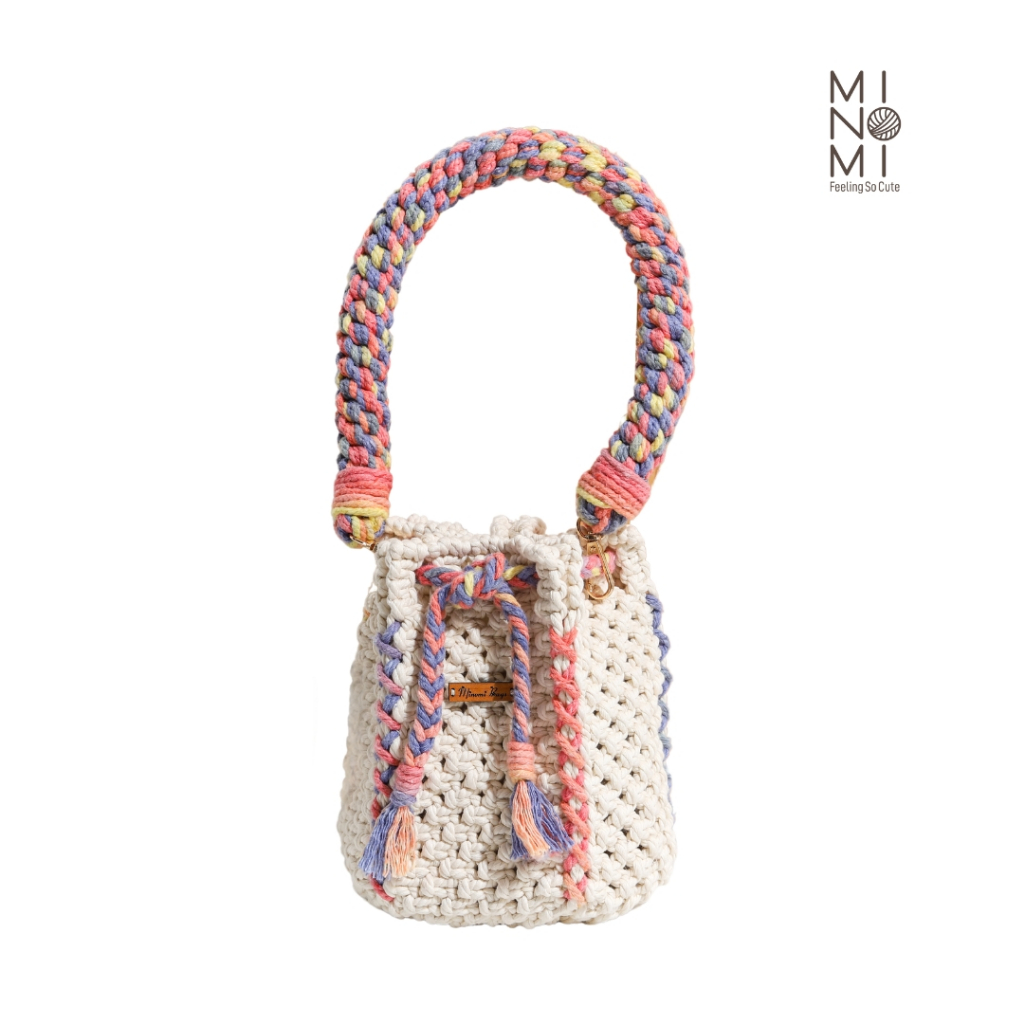 Jual Minomi Tas Bucket Rajut Crochet Handmade Macrame | Shopee Indonesia