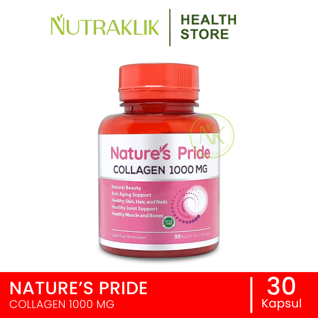 Jual NATURE'S PRIDE COLLAGEN 1000mg ISI 30 & 100 KAPLET SALUT SELAPUT ...