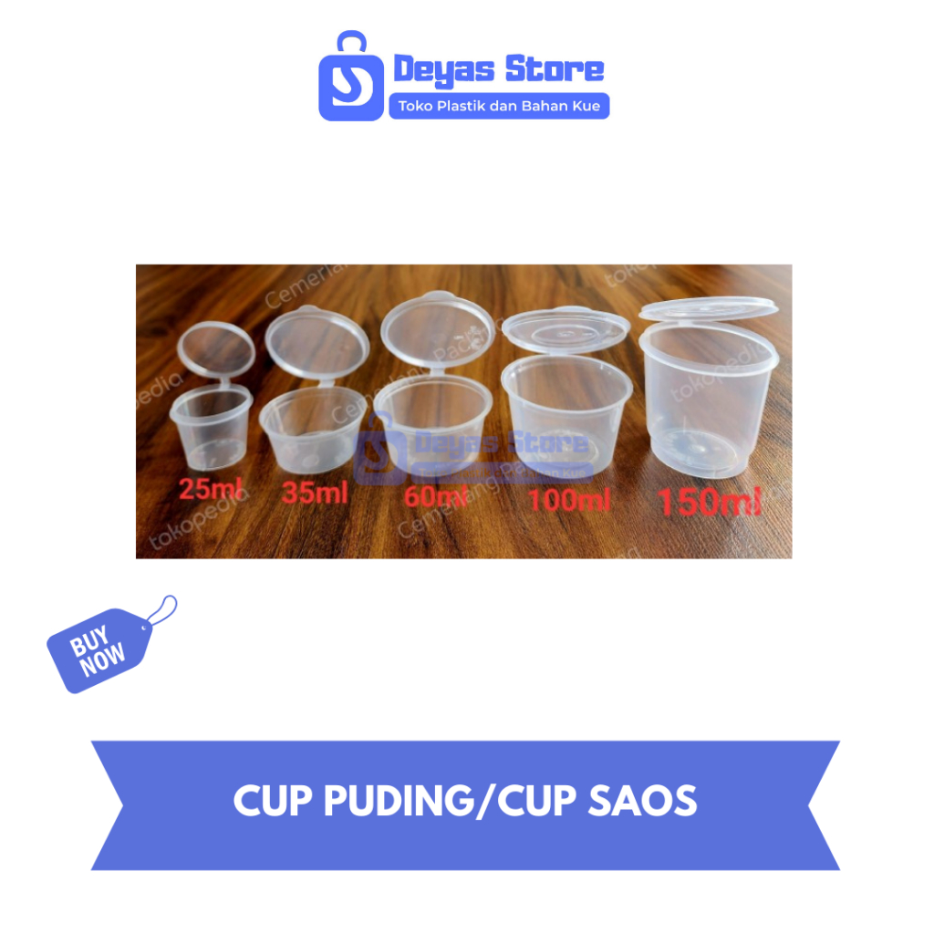 Jual THINWALL CUP PUDING/CUP SAOS/CUP PLASTIK ALL UKURAN | Shopee Indonesia