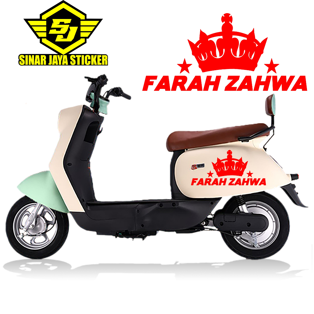 Jual PROMO STIKER CUTING CUSTOM NAMA BUAT SEPEDA LISTRIK GAMBAR MAHKOTA ...