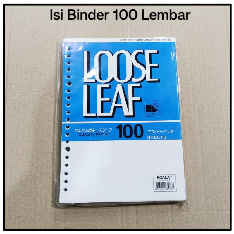 Jual 1 Pak Isi Binder Polos A5 / Loose Leaf A5 Isi 100 Lembar | Shopee ...