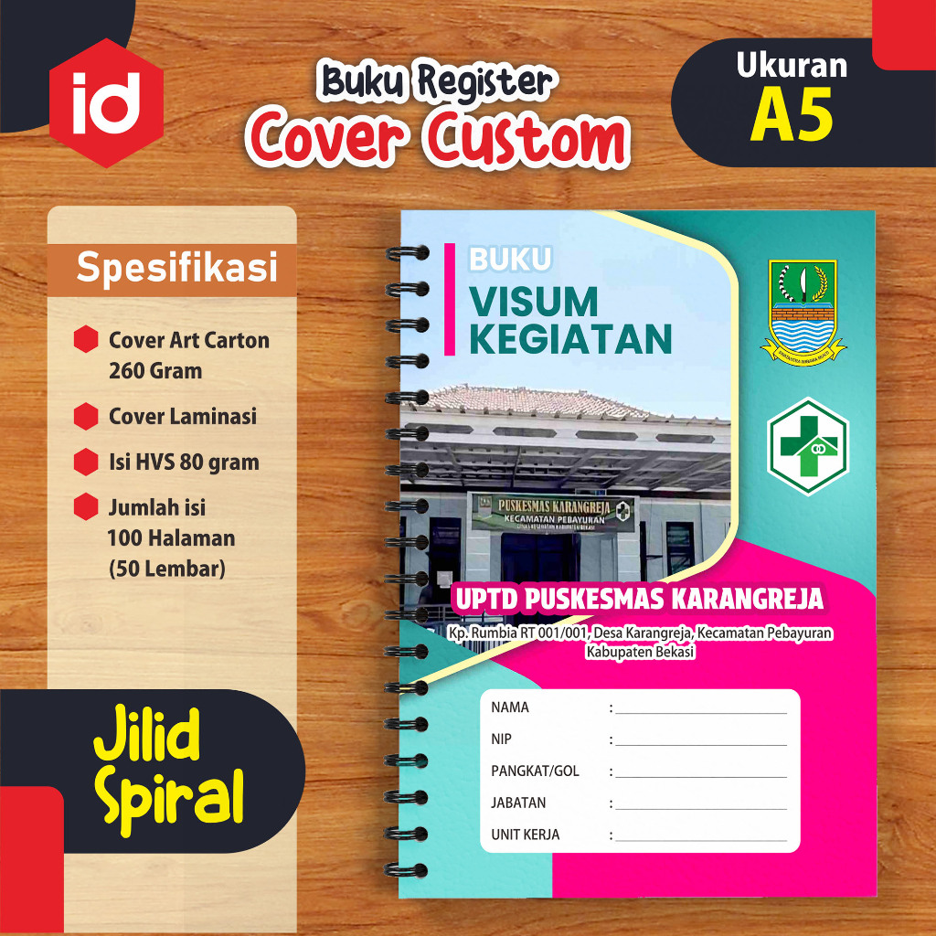 Jual Buku Catatan Kegitan Puskesmas, RS dan Instansi Lain nya Custom ...