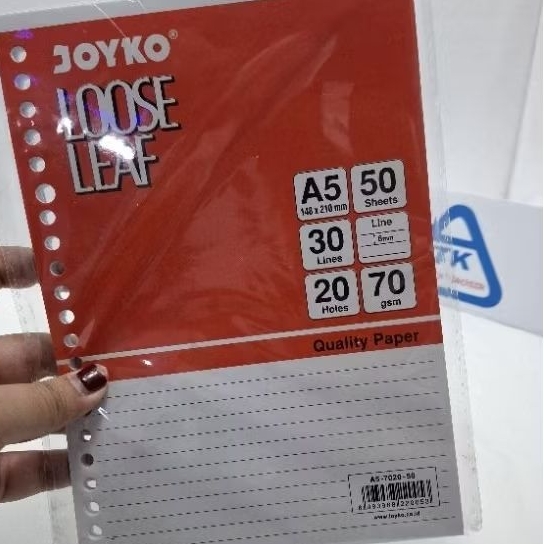 Jual JOYKO LOOSE LEAF A5-7020 50 LEMBAR / ISI BINDER | Shopee Indonesia