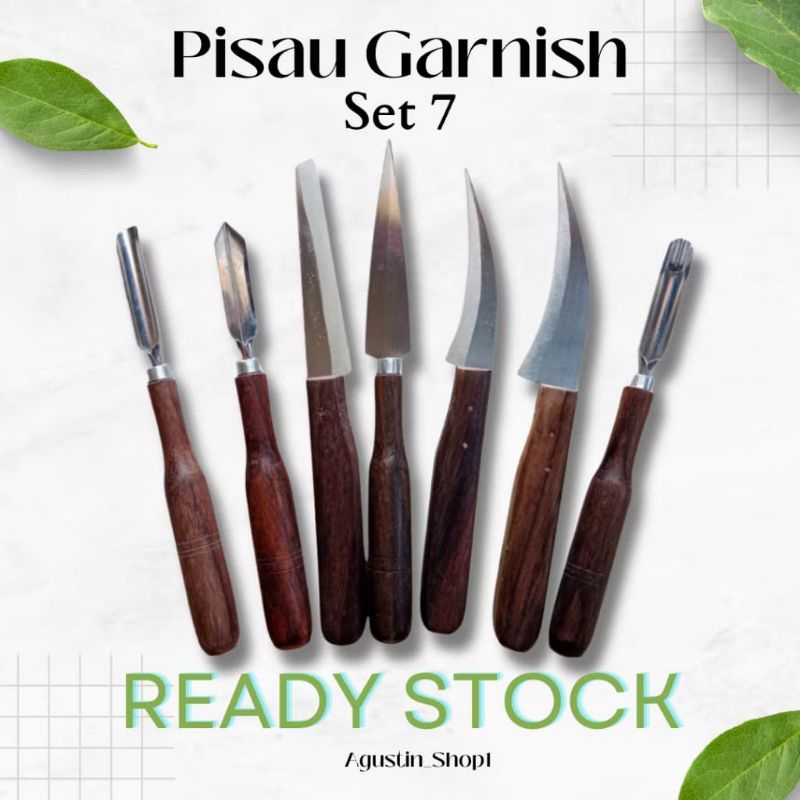 Jual Pisau garnish set isi 7 pisau ukir buah dan sayur pisau tumpeng ...