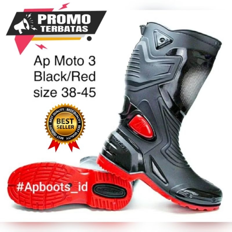 Jual AP BOOTS MOTO 3 100% ORIGINAL - Sepatu boot multifungsi balap ...