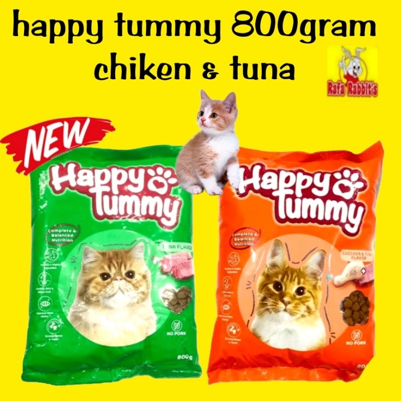 Jual happy tummy cat 800gram new makanan kucing dengan tuna asli ...