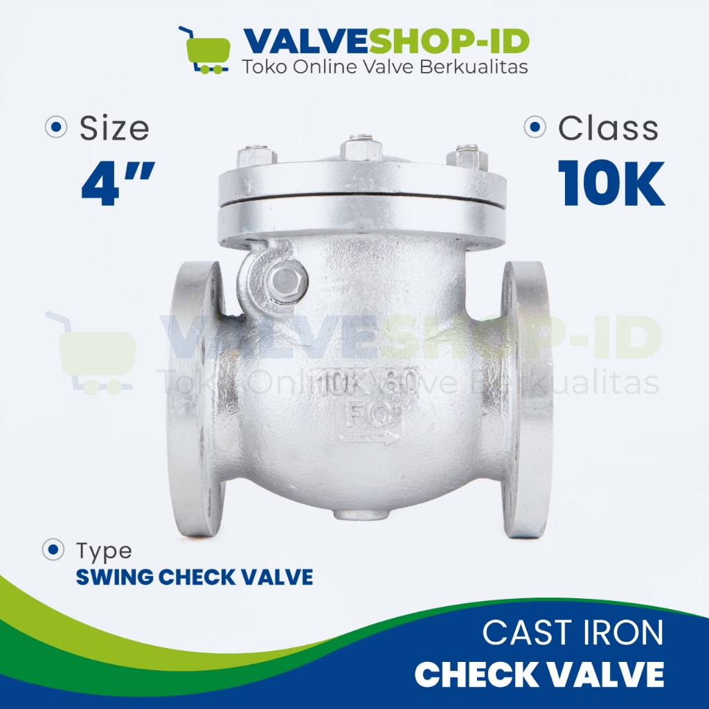 Jual Swing Check Valve 4" Inch JIS10K Cast Iron | Shopee Indonesia
