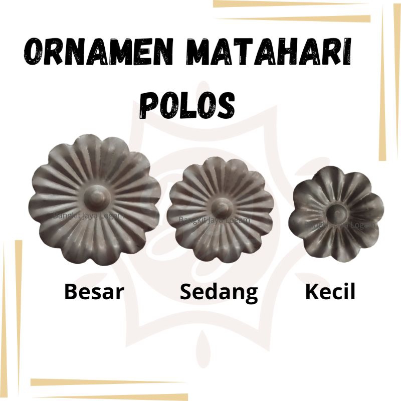 Jual Bunga Matahari Polos Besi Plat // Ornamen Tralis dan Pagar Besi ...