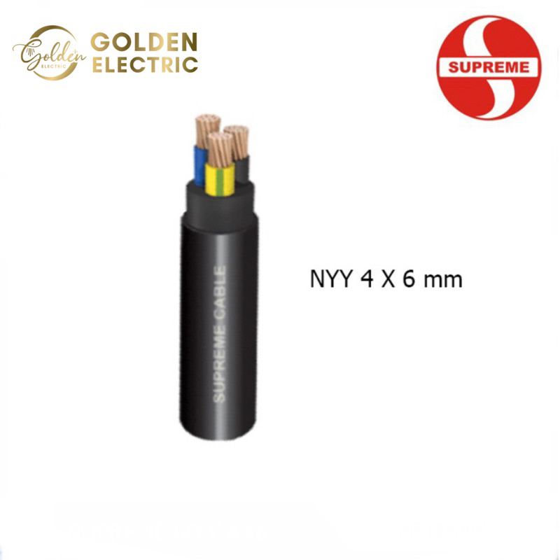 Jual Kabel NYY 4x6 SUPREME CABLE Kawat / 4 besar | Shopee Indonesia