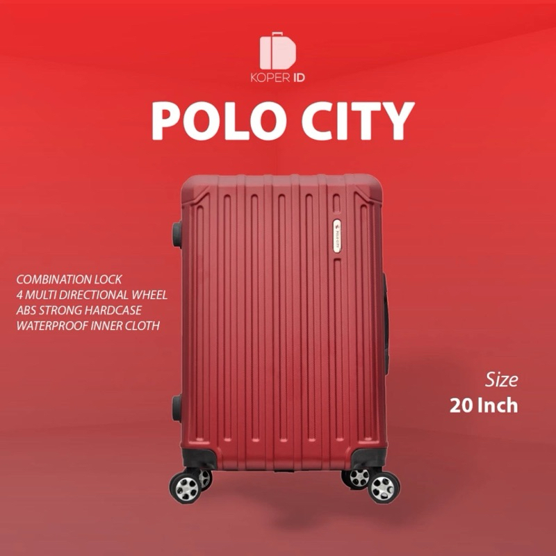 Jual Koper Polo City Hard Case 20 inch | Shopee Indonesia