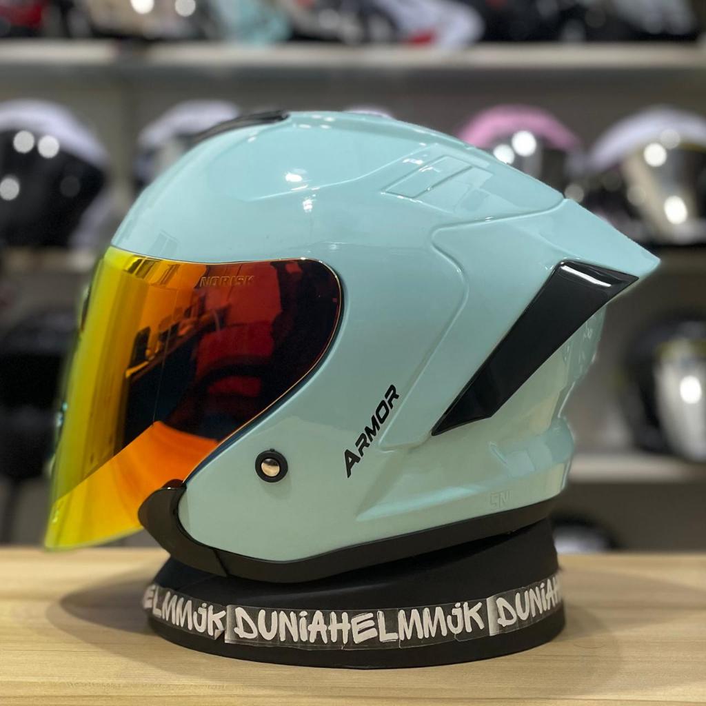 Jual Helm JS Armor Solid Half Face SNI Iridium Visor | Shopee Indonesia