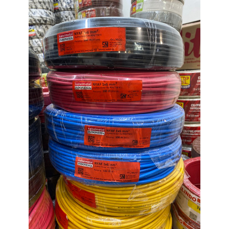 Jual Kabel NYAF 1x6 MM 6 MM METAL KABELMETAL Serabut 100 Meter | Shopee Indonesia
