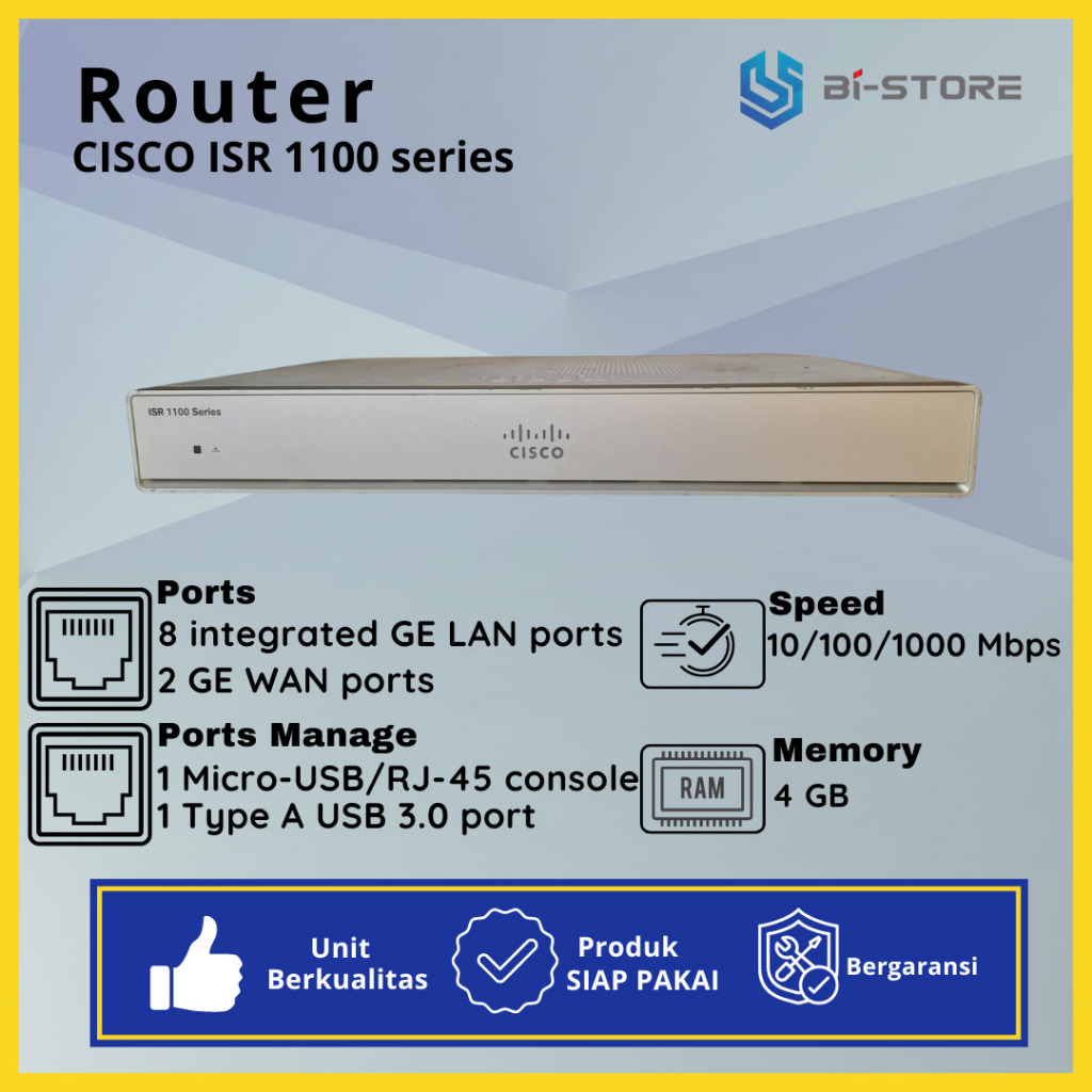 Jual Cisco C1111-8P ISR 1100 8 Ports Gigabit Dan Dual Gigabit WAN Ethernet | Shopee Indonesia