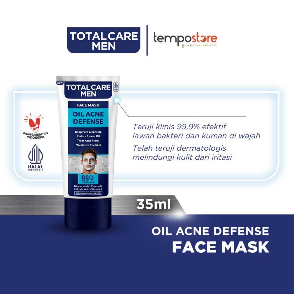 Jual Total Care Men Face Mask Oil Acne Defense 35ml | Shopee Indonesia