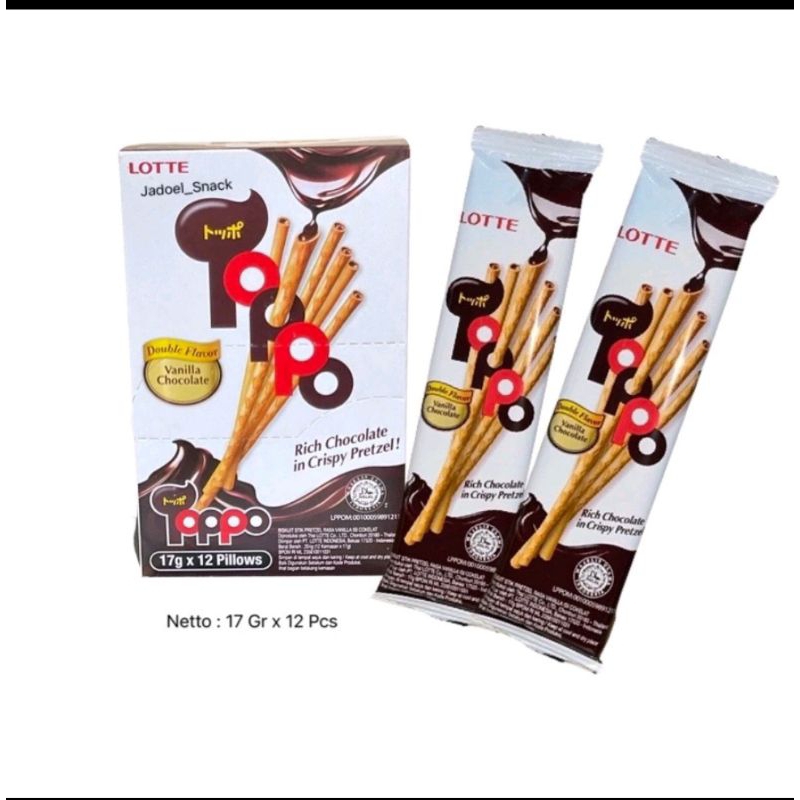 Jual Lotte Toppo Stick 17 Gram 1 Box isi 12 Pcs | Shopee Indonesia