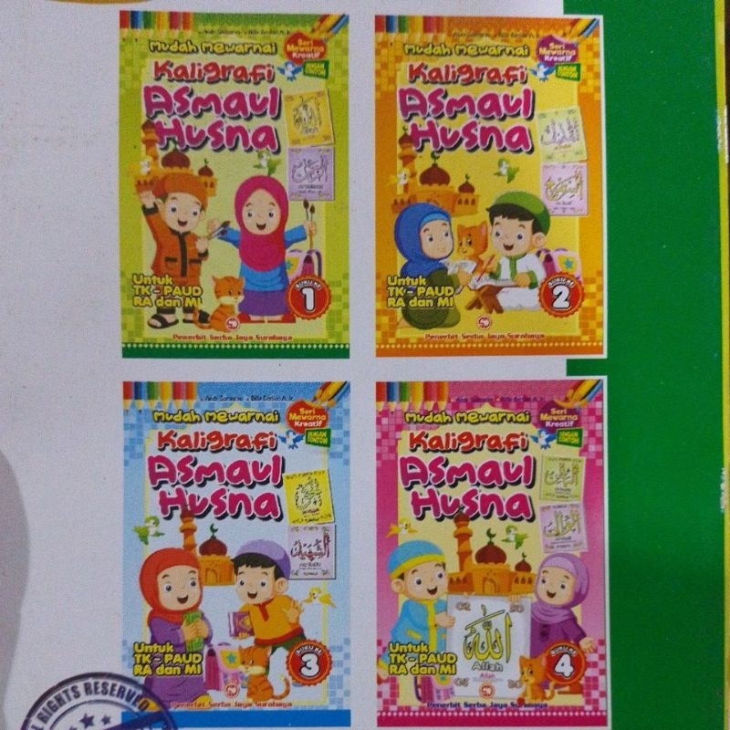 Jual mudah mewarnai kaligrafi ASMAUL HUSNA | Shopee Indonesia
