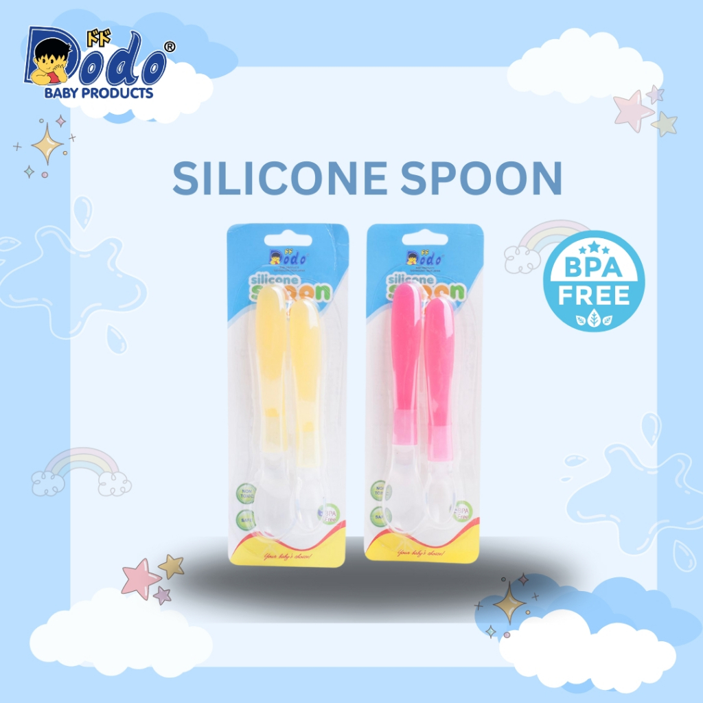 Jual Dodo Silicone Spoon isi 2 - Sendok makan bayi | Shopee Indonesia