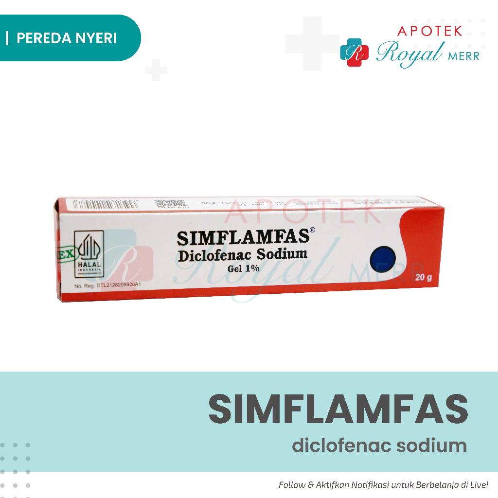 Jual SIMFLAMFAS GEL 20 GRAM Untuk Mengurangi Peradangan Pada Otot Dan ...