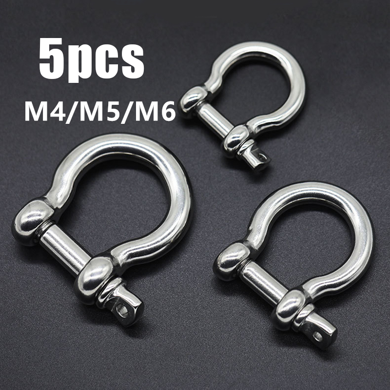 Jual 5pcs M4/M5/M6 Pin Sekrup Busur Shackle Stainless 304 Shackle Bow ...