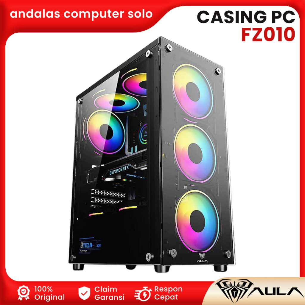 Jual CASING CASE PC RGB GAMING GAME AULA FZ010 PC KOMPUTER GAMING CASE ...