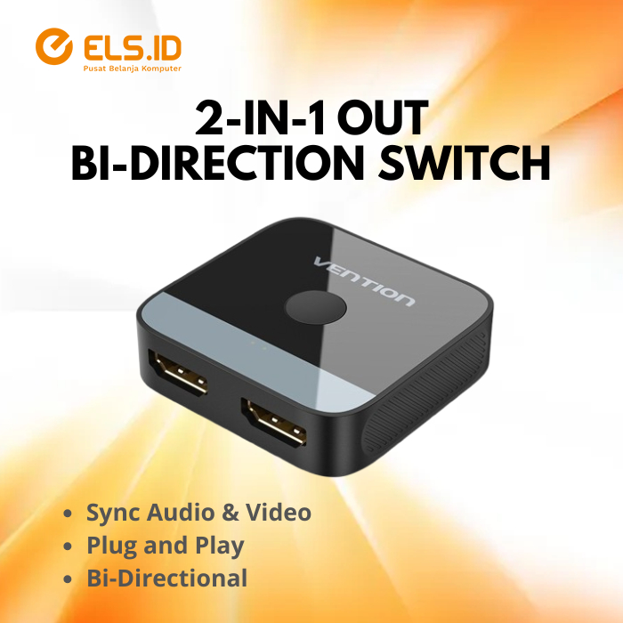 Jual Vention Switcher HDMI Bi-Directional 2in1 Out 4K | Shopee Indonesia