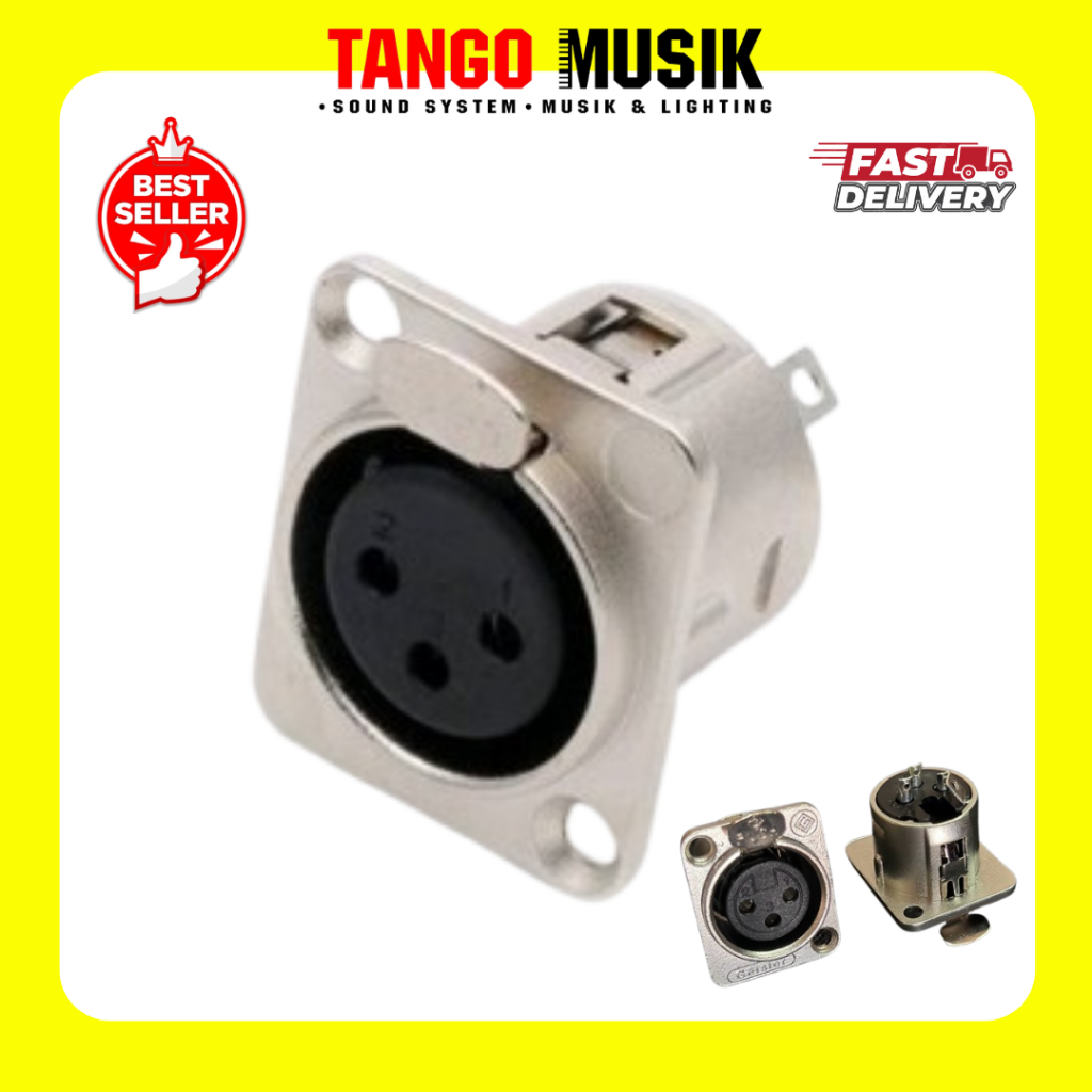 Jual SOKET XLR BETINA KORKEIN KR053-N ORIGINAL / SOKET XLR FEMALE ...