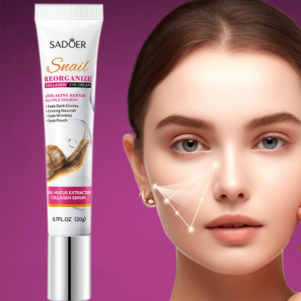 Jual SADOER Snail Collagen Eye Cream - Eye Treatement untuk Mencerahkan ...
