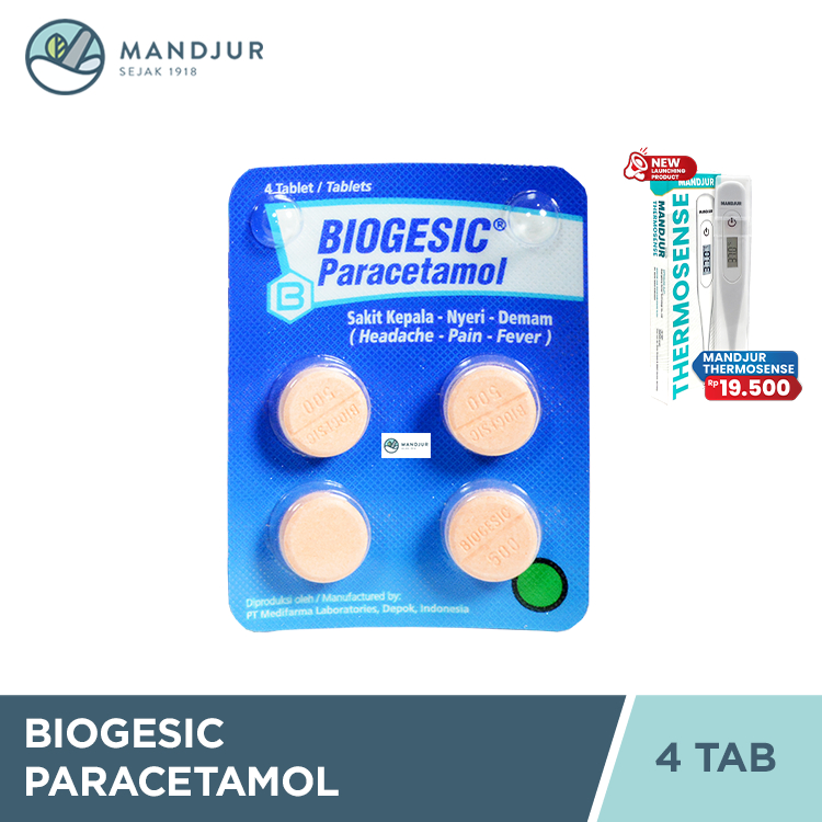 Jual Biogesic Paracetamol - Obat Demam, Pereda Nyeri Sakit Kepala dan ...
