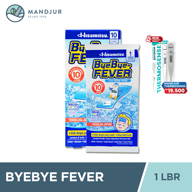 Jual ByeBye Fever anak 1 lembar - Plaster Kompres Demam Untuk Anak ...