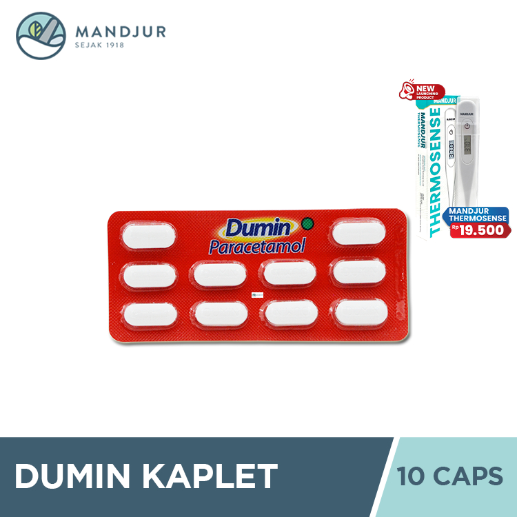 Jual Dumin 500 Mg 10 Kaplet - Pereda Demam, Sakit Kepala dan Sakit Gigi ...
