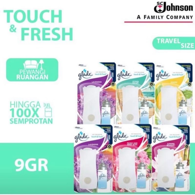 Jual Glade Touch & Fresh With Refill 9gr Pengharum Ruangan | Shopee ...