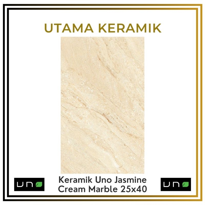 Jual Keramik uno jasmine cream marble glossy 25x40 kw 1 - Keramik ...